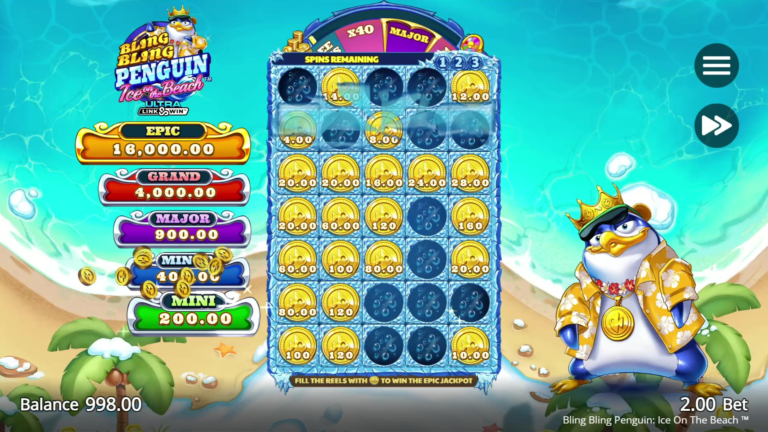 Bling Bling Penguin Ice on The Beach - INO Games